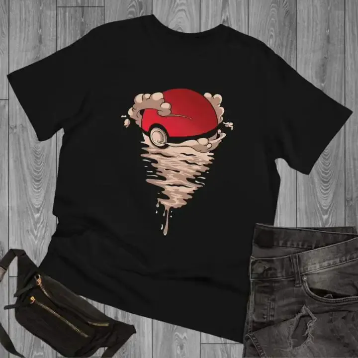 Poki Ball || T-Shirt || Drop shoulder || Unique Design || Boys - Khareedo