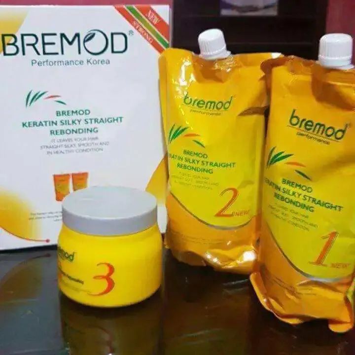 Bremod Keratin Rebonding Kit Silk Straight Rebonding 800mlx2 500mlx1 ...