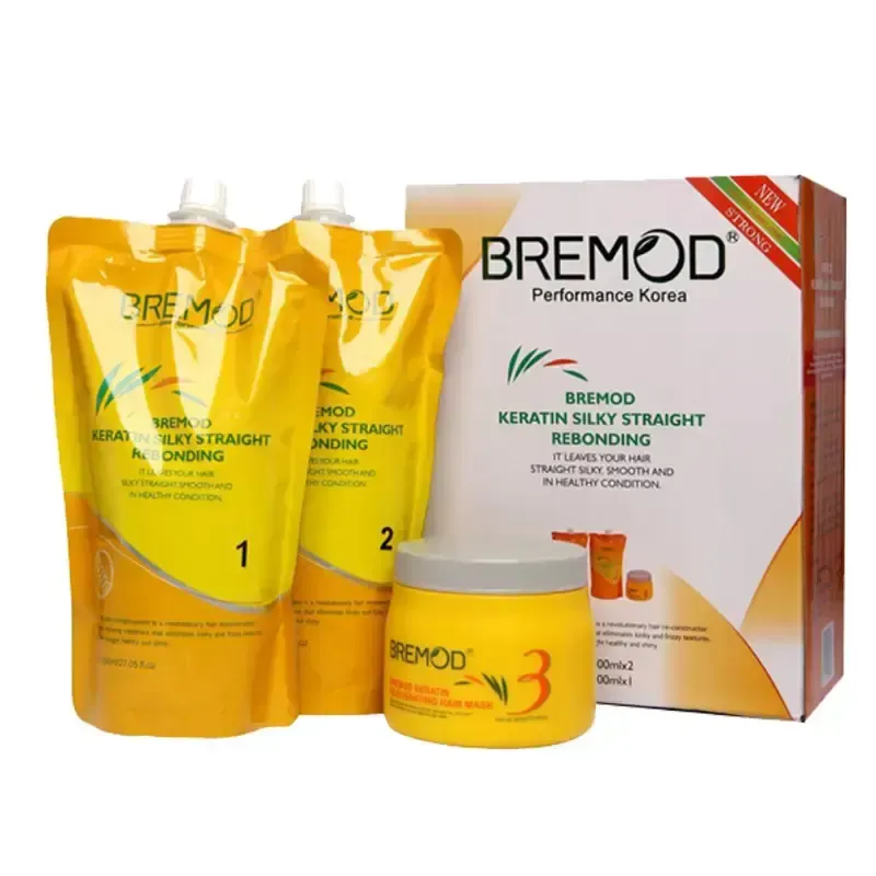 Bremod Keratin Rebonding Kit 800ml+800ml+500ml - Khareedo