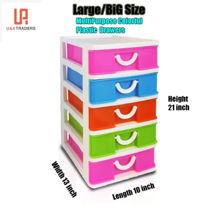 Multipurpose Colorful Drawers / Cabinets / For multi Uses Large Size 5 ...
