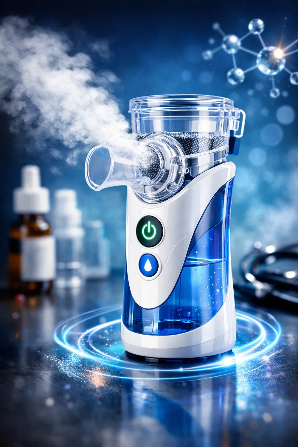 Portable Mini Mesh Nebulizer Machine – Silent Handheld USB Rechargeable ...